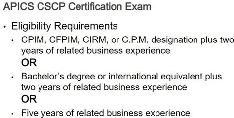 Certified Supply Chain Professional Program Cscp