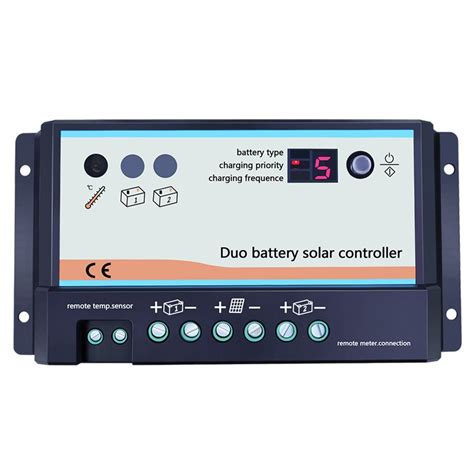 Buy Temank Dual Battery Solar Charge Controller 20A 12V 24V Duo Battery Solar Controller For RVs