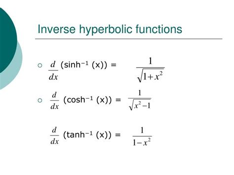 PPT Hyperbolic Functions PowerPoint Presentation ID