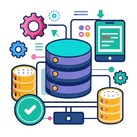 Database Digital Design Clip Art And Vector Design With A White