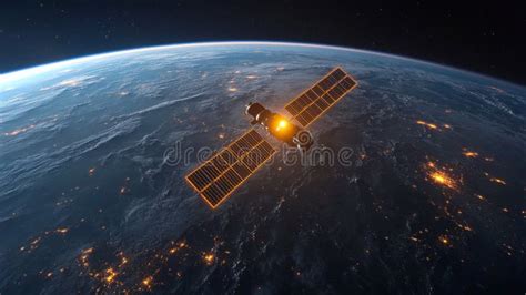 Satellite In Orbit Transmitting Telemetry Signals For Global