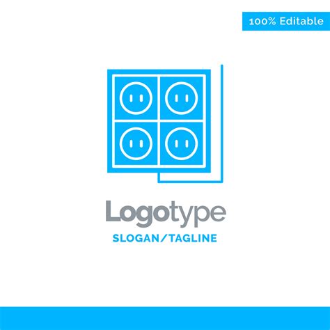 Building Construction Plug Socket Tool Blue Solid Logo Template Place For Tagline 15916684