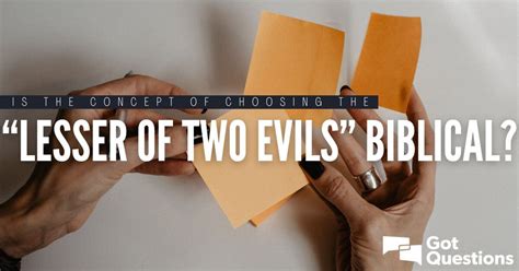 Lesser Of 2 Evils Example