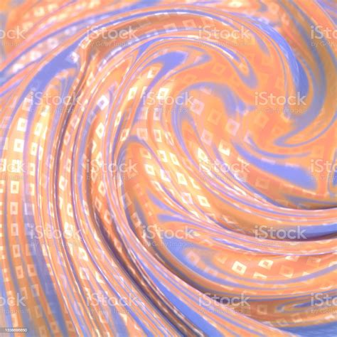 반짝이는 직사각형 패턴의 무지개 빛깔의 물결 모양 직물 홀로그램 파도 디자인 디지털 일러스트를 렌더링하는 3d 0명에 대한 스톡 사진 및 기타 이미지 Istock