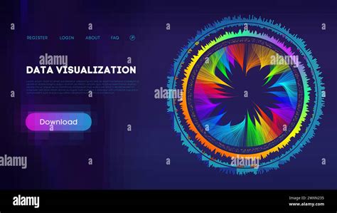 Colorful Data Wheel Infographic On Dark Background Data Visualization