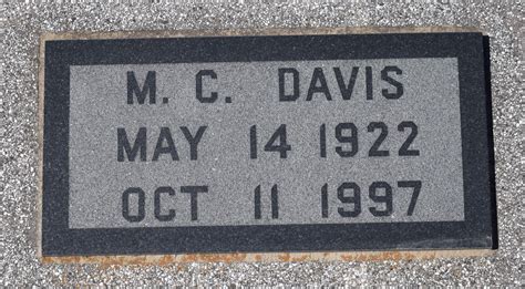 M C Davis 1922 1997 Homenaje De Find A Grave