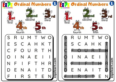 Ordinal Numbers 1 10