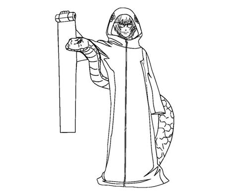 Yakushi Kabuto From Naruto Coloring Page Anime Coloring Pages