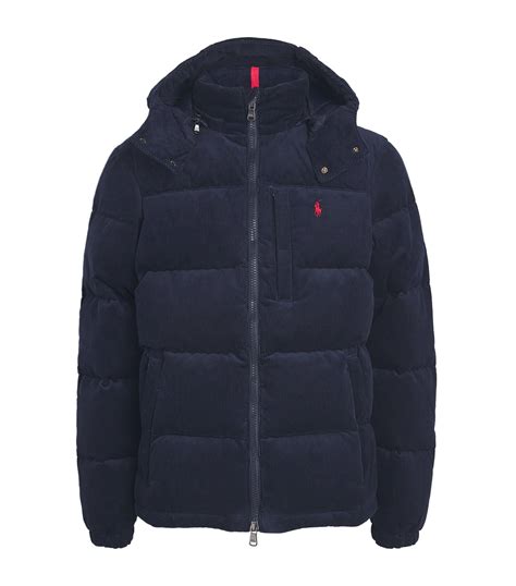Polo Ralph Lauren Cotton Corduroy Gorham Puffer Jacket In Blue For Men