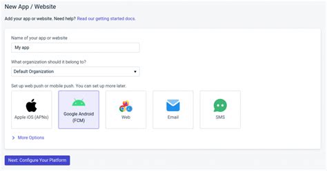 onesignal push configuration zero codes docs