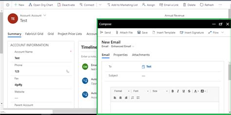 enhanced email option in dynamics 365 uci microsoft dynamics 365 crm