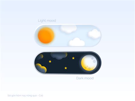 Light And Dark Mood Button By Chau Thi Cati Creative On Dribbble