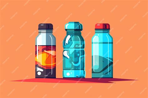 premium ai image simple water bottle illustrations generative ai