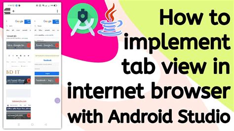 How To Implement Tab View In Internet Browser With Android Studio Java YouTube