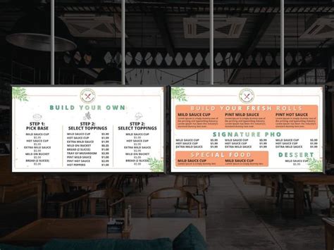 You Will Get A Static Tv Screen Menu Or Digital Restaurant Menu Design