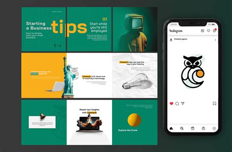 Grid And Carousel For Createch Agency Behance