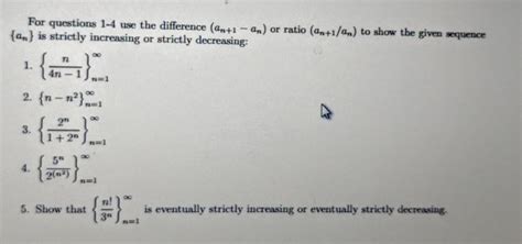 Solved For Questions 1 4 Use The Difference Anti An Or