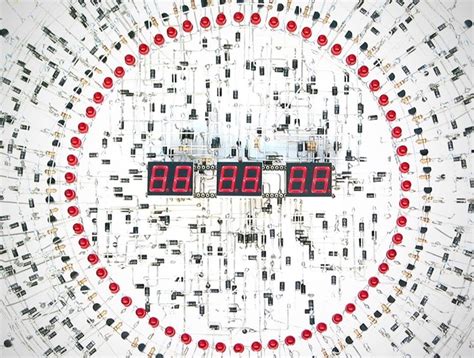 DIY Digital Clock Constructed From 1916 Individual Components