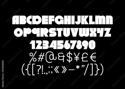 Fat Extra Bold Geometric Shape Typeface Uppercase Lowercase Letters
