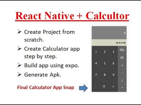 React Native Tutorial Creating A Calculator Part YouTube