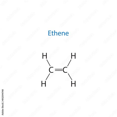 Ethene Molecule Skeletal Structure Anic Compound Molecule