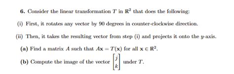 Solved Consider The Linear Transformation T In R That Chegg