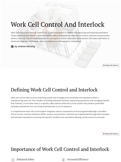 Work Cell Control And Interlock Pdf Programmable Logic Controller Automation