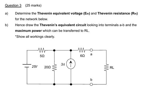 Solved A Determine The Thevenin Equivalent Voltage E