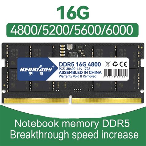 hongxiang โมดูลหน่วยความจําแล็ปท็อป ddr5 32g 16g 4800 5200 5600 6000