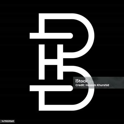 최소한의 Bh 로고 고급 배경에 Hb 편지의 아이콘입니다 Hb 모노그램 이니셜을 기반으로 한 로고 아이디어 전문적인 다양한 문자 기호와 배경에 Bh 로고 0명에 대한 스톡