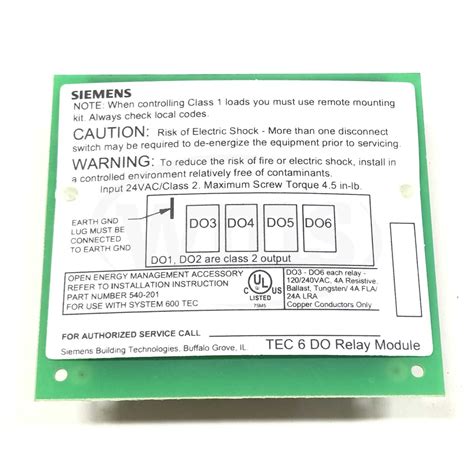 550 054 Siemens Tec Plug In Relay Module