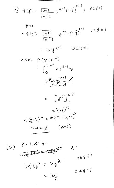 [solved] 9 let y be a random variable that follows a beta distribution