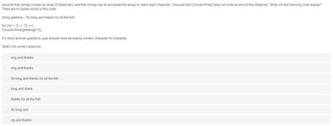 Solved There Are No Syntax Errors In This Code String Chegg