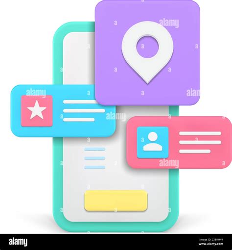 Smartphone Location Map Application Button User Interface Window Label