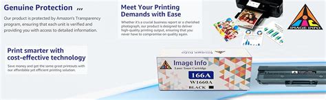 Imageinfo 166a Toner Cartridge W1660a For H P 166a For Hp Laserjet