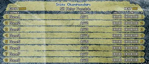 304 X 704 Designer Template 8 Lane Swimming Topo Colorado Time Systems