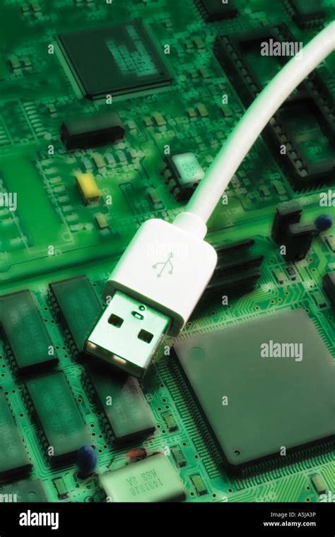 USB Cable On Circuit Board Stock Photo Alamy