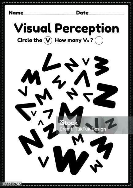 눈과 뇌 활동을 개발하는 데 도움이 유치원 과 유치원 아이들을위한 알파벳 문자 워크 시트의 시각적 지각 기술 활동 작업 요법에