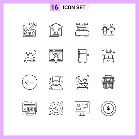 Universal Symbols Vector Design Images Universal Icon Symbols Group Of 16 Modern Outlines Of