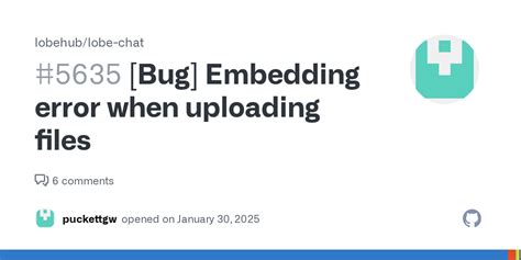 [bug] Embedding Error When Uploading Files · Issue 5635 · Lobehub Lobe Chat · Github