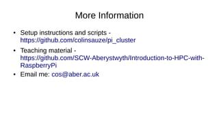 Introducing HPC With A Raspberry Pi Cluster PPT