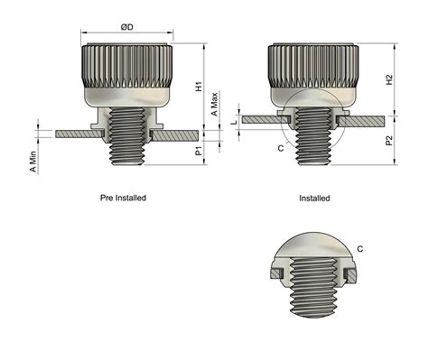 M35 X 154mm Slotted Snap In Captive Panel Screws 47 92 210 54