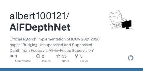 Github Albert100121aifdepthnet Official Pytorch Implementation Of Iccv 2021 2020 Paper