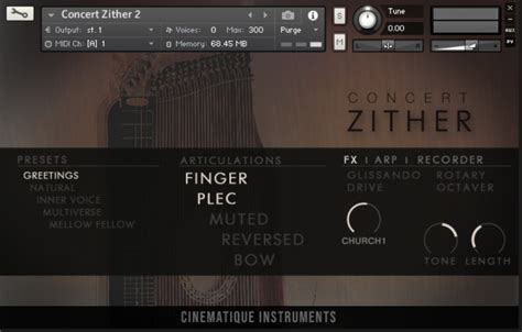 Concert Zither Cinematique Instruments En
