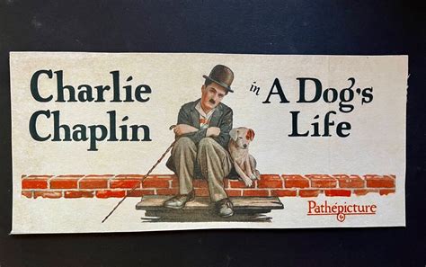 Charlie Chaplin 1918 In A Dogs Life Movie Blotter Pathe Release