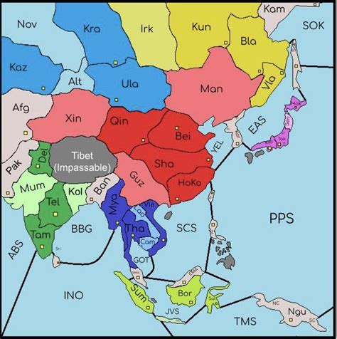 I Made A Diplomacy Map For East Asia Please Let Me Know What You Guys