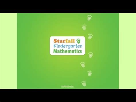 Starfall Kindergarten Mathematics Curriculum Introduction Youtube