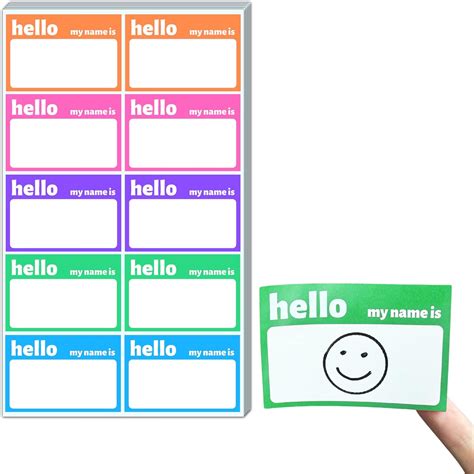 200 Pieces Hello My Name Is Stickers Name Tag Labels