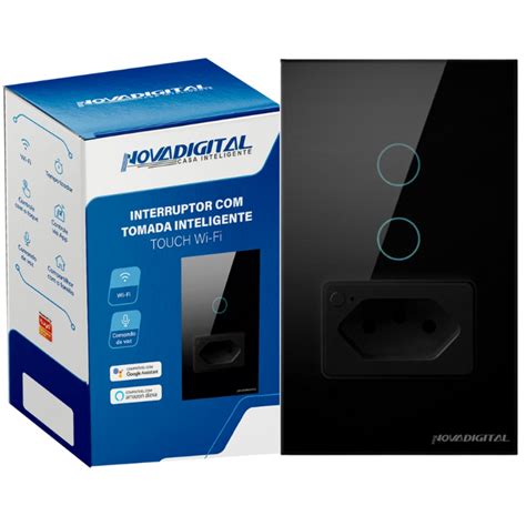Interruptor Com 2 Botões E Tomada De 20a Wifi Nova Digital Tuya Smart