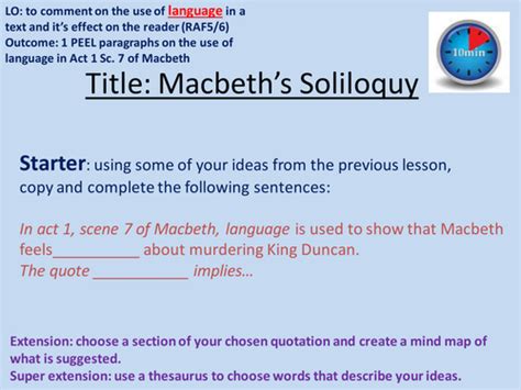 Imagery In Macbeth Teaching Resources
